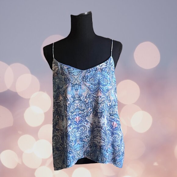 Lila Rose | Tops | Lila Rose Beautiful Halter Neckline Blue Pasley ...